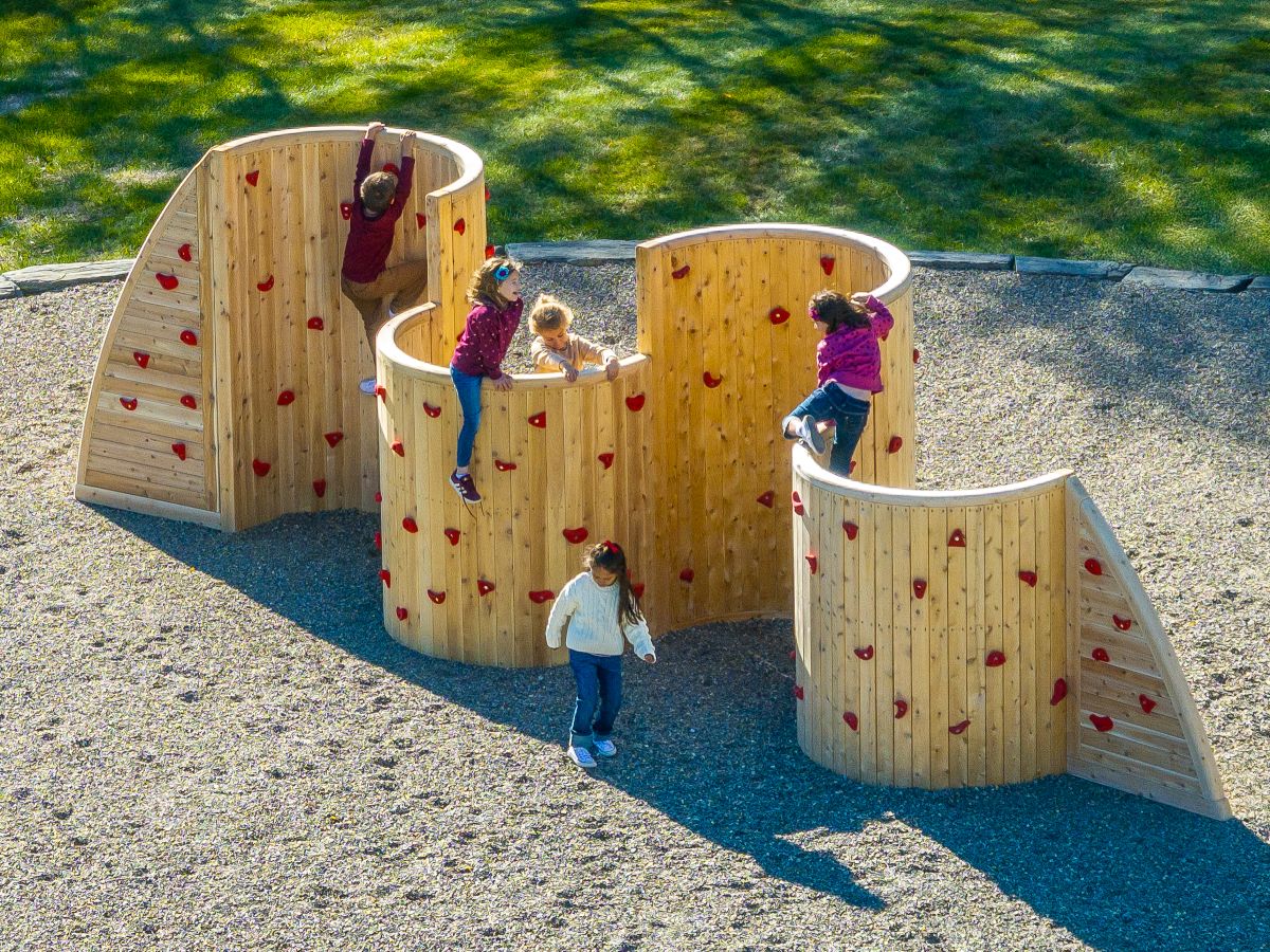 Curved Climbers | CedarWorks Commercial Playsets