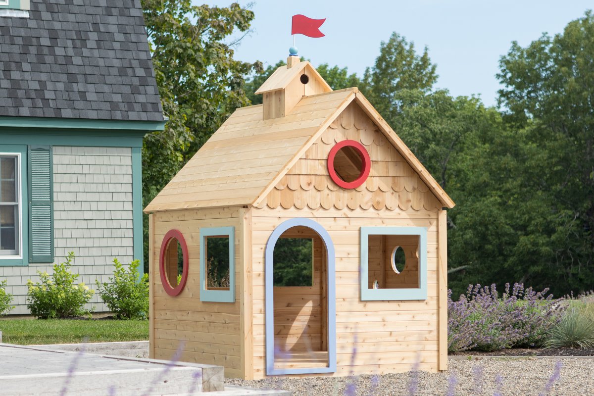Playground Cottage Playhouse (Color) | CedarWorks Commercial Playsets