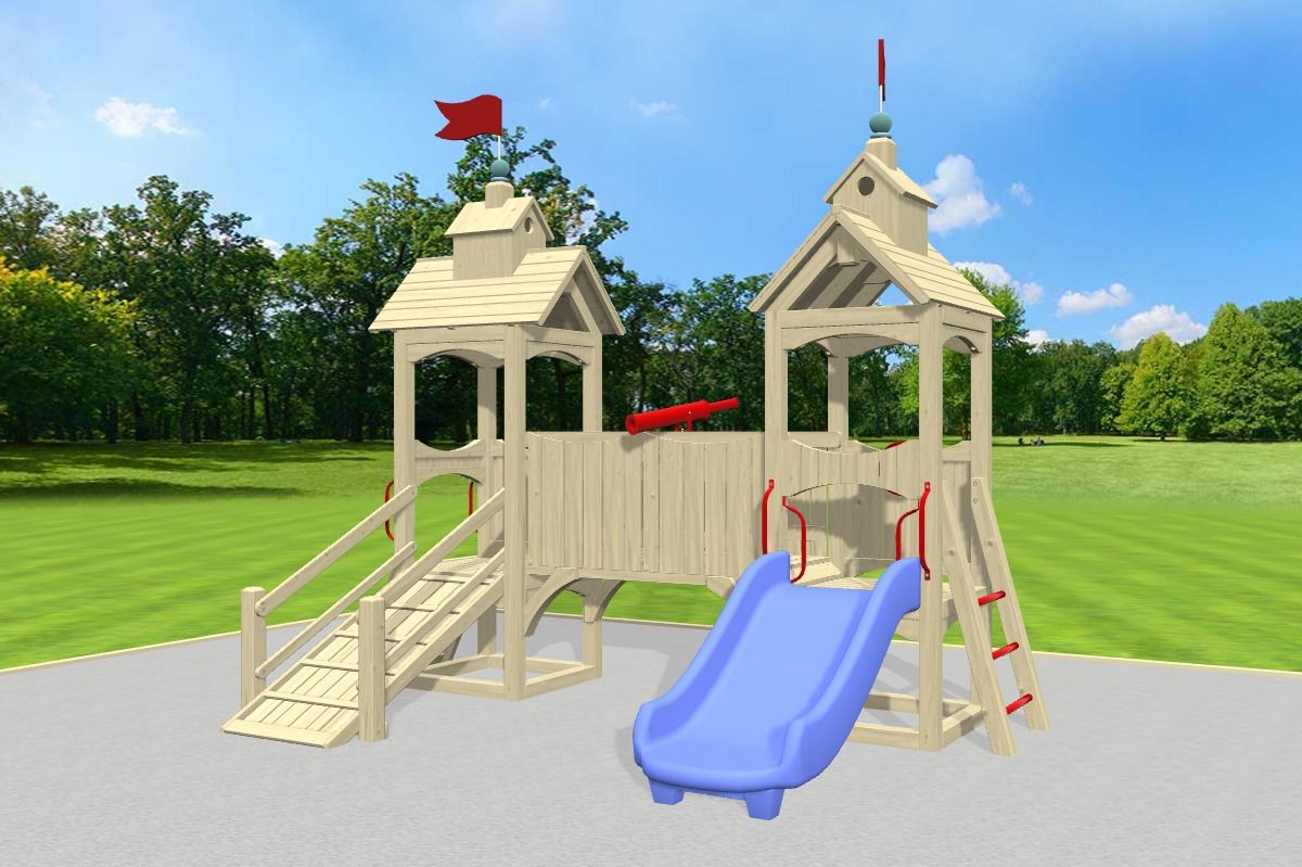 Outdoor 1218 | CedarWorks Commercial Playsets